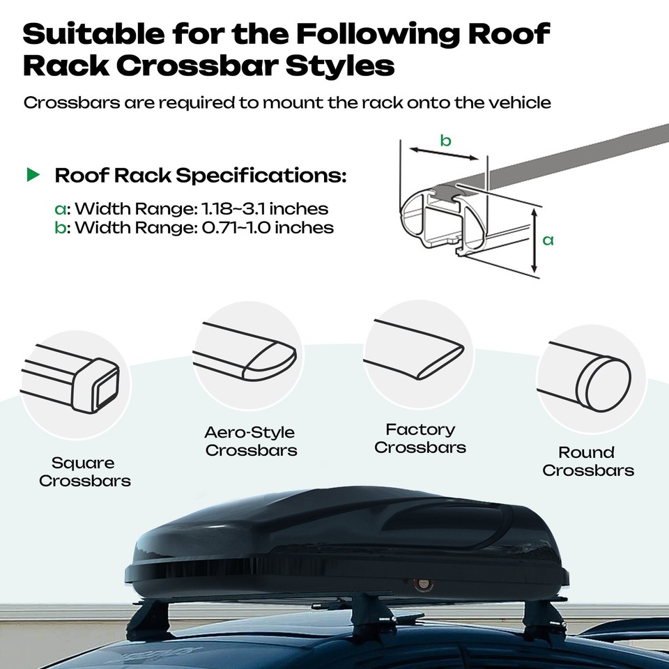 Rooftop Cargo Carrier Box Car Top Cargo Roof Mount Storage Box ...