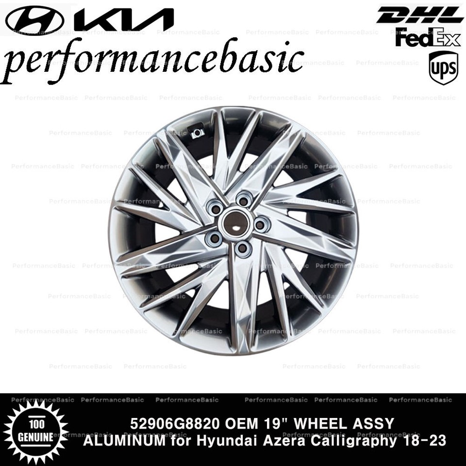 52906G8820 OEM 19" WHEEL ASSY ALUMINUM for Hyundai Azera Calligraphy 18 ...