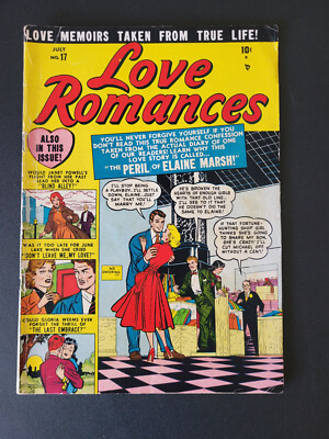 Love Romances 17(staples mostly detached)Cover inks Christopher Rule ...