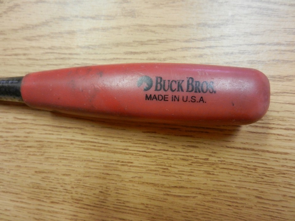 10" Buck Brothers 1" Beveled Chisel W/ Red Plastic Grip Handle Used | eBay