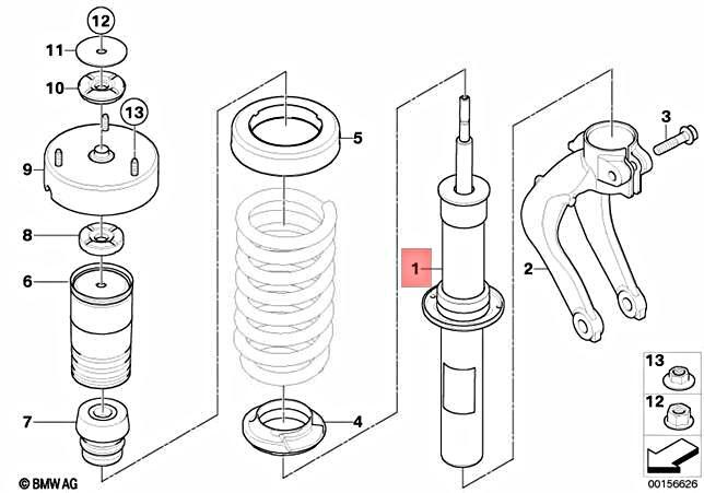 Genuine BMW X5 X6 E70 E71 X5 3.0d 3.0sd 3.5d Spring Strut Front ...