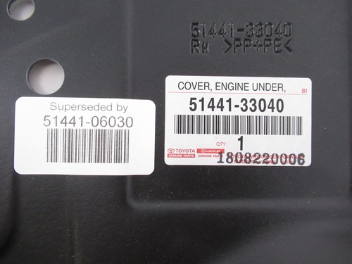 Genuine OEM Toyota 51441-06030 Passenger Side Engine Splash Shield 2002 ...