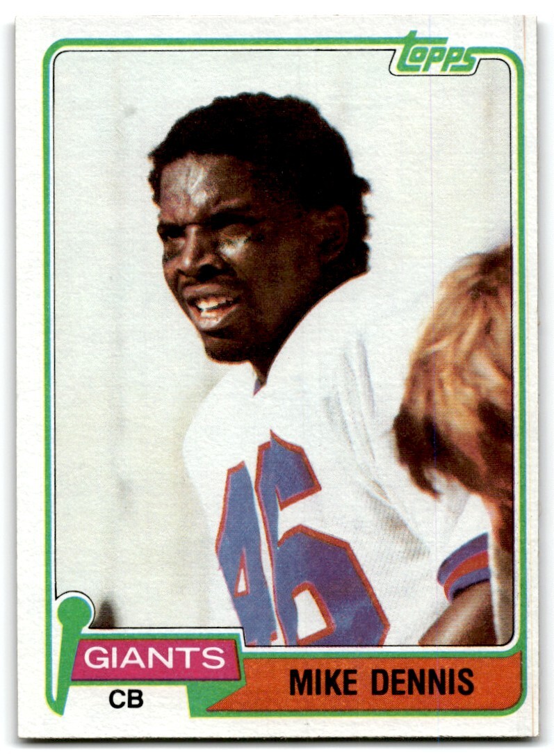 1981 Topps Mike Dennis Rookie New York Giants #156 | eBay