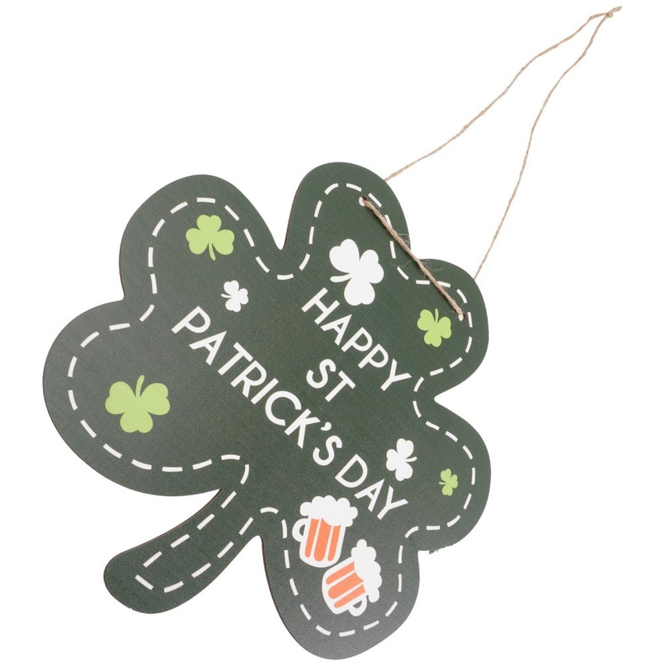 St. Patrick's Day Door Sign Wooden Door Hanger St. Patrick's Day Party ...