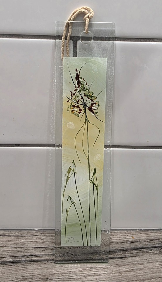Handmade Glass Bookmark with Floral Design New Without Tags | eBay UK