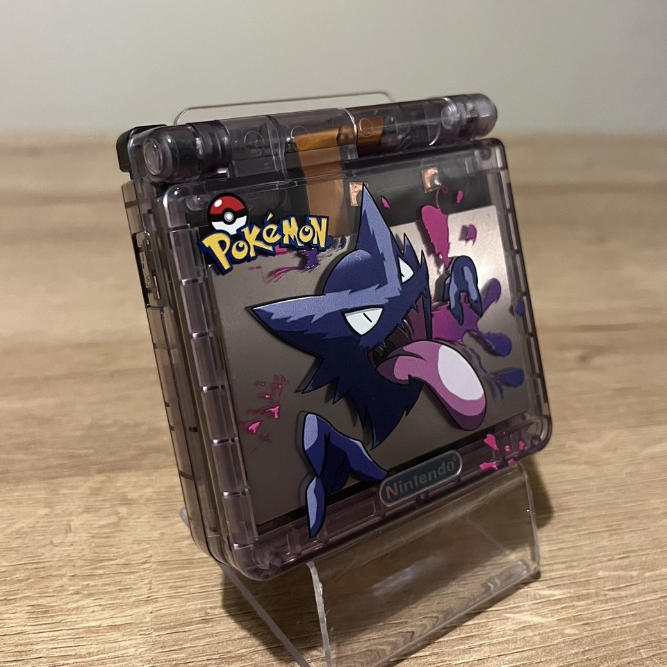Game Boy Advance SP Console Purple Hunter V5 IPS Screen Custom Gift Box ...