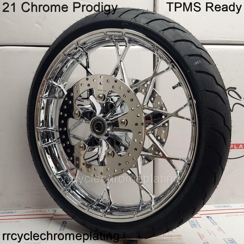 Harley 21" Chrome Prodigy Front Wheel Dunlop Tire Rotor 08-22 Street ...