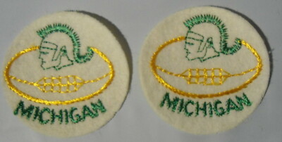 MICHIGAN STATE UNIVERSITY SPARTANS 2 PATCHES 2" IN DIAMETER | eBay