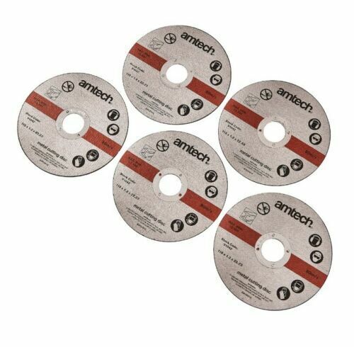 Amtech Rapid Extra Thin Slim Metal Cutting Discs Flat 10pk 115 x 1.2 x ...