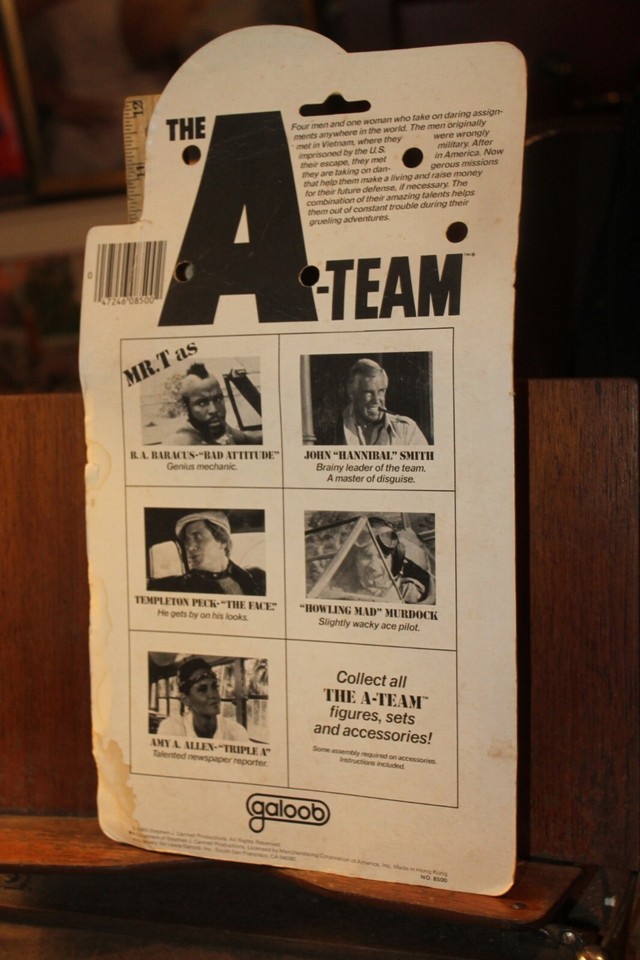 Vint. 1983 Carded THE A-TEAM 6" Action Figure Galoob Sealed Face ...