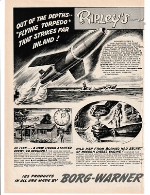 Borg-Warner Print Ad 50s 2 Page Ripley's Believe It Or Not | eBay