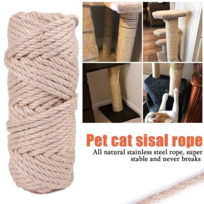 Twisted Sisal Rope Binding Rope Cat Tree Scratching Toy Cat Scratcher ...