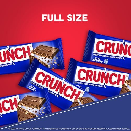 CRUNCH, Bulk 36 Pack, Milk Chocolate and Crisped Rice, Full Size ...