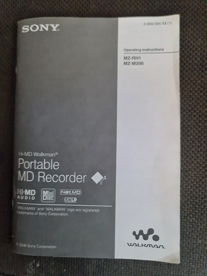 Sony Hi-MD MZ- RH1 MD-Player Minidisc original Box + original ...