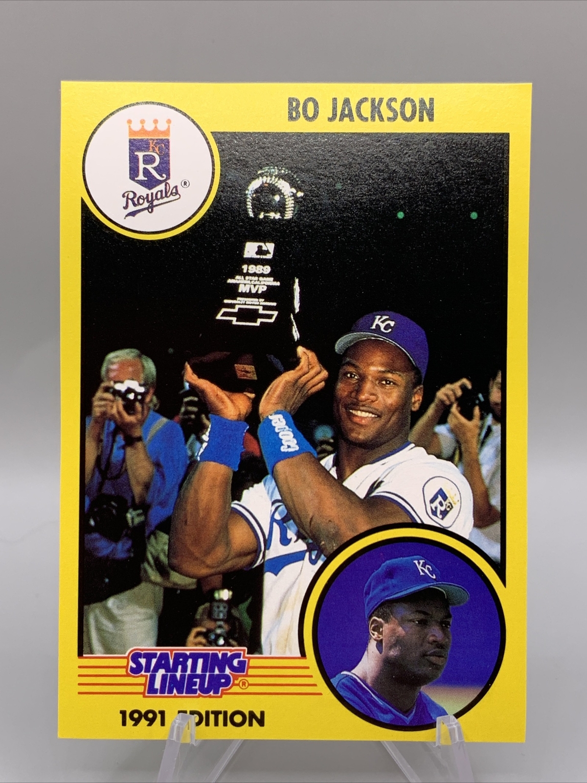 1991 Starting Lineup Cards - Holding Trophy #16 Bo Jackson for sale ...