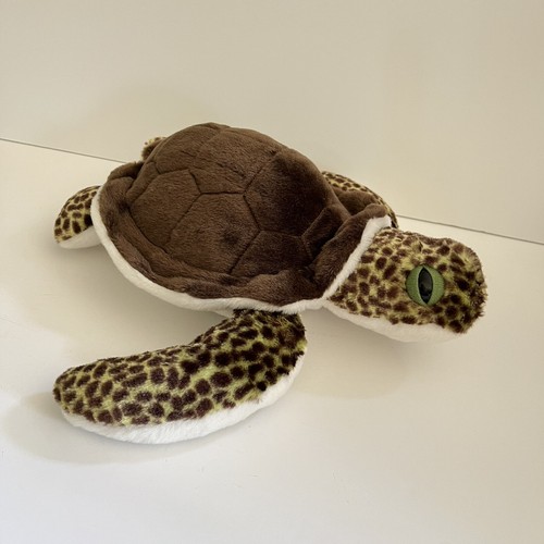 Wild Republic Green Spotted Sea Turtle Plush Brown Shell Animal Toy ...