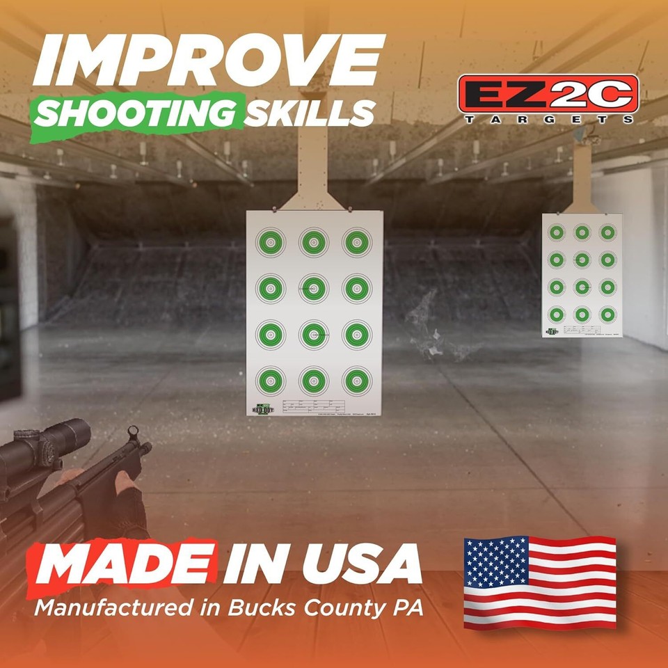 25 EZ2C Targets Style 27/RD10: Small-bore 50ft Paper Shooting Target 11 ...