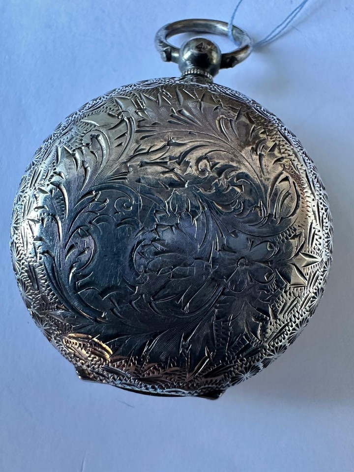 Silver Antique Ladies Fob Watch With Key | eBay UK