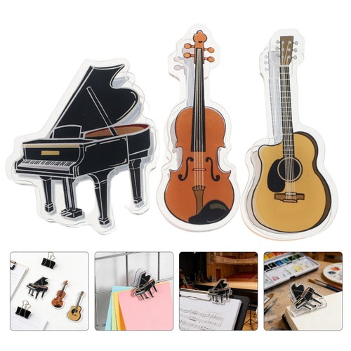 3pcs Piano Page Holder Clip - Piano/Guitar/Violin Document Paper Clips ...