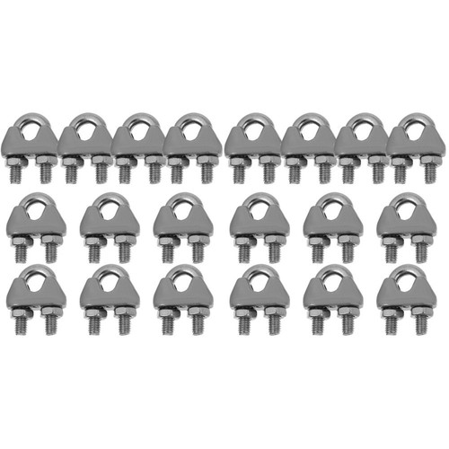 Set of 2 Wire Rope Chuck U-type Cable Clamps Stainless Steel Clips | eBay