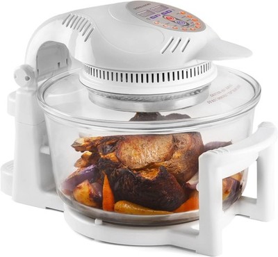 Digital Halogen Oven Cooker Hinged Lid White Accessories Spare Bulb ...