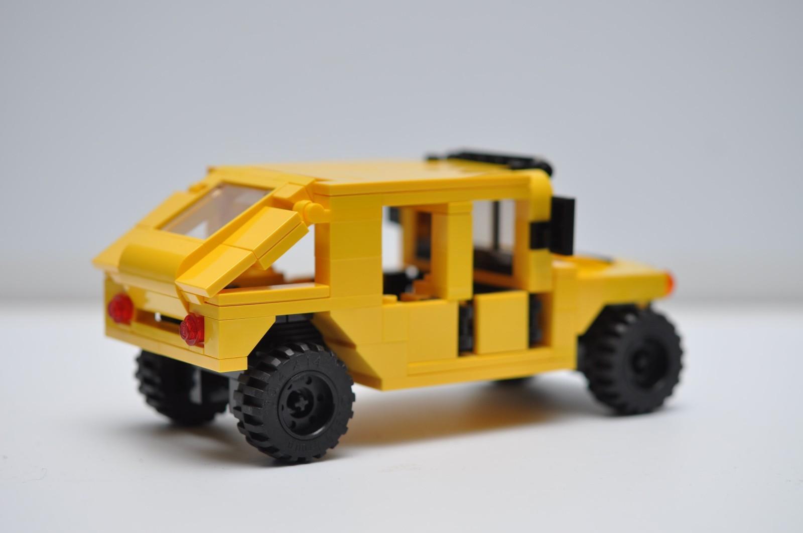 H1 Slant Back Yellow Truck Overlander Model Built Compatible with LEGO ...