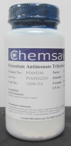 Potassium Antimonate Trihydrate, AR Grade, 99+%, 25g | eBay