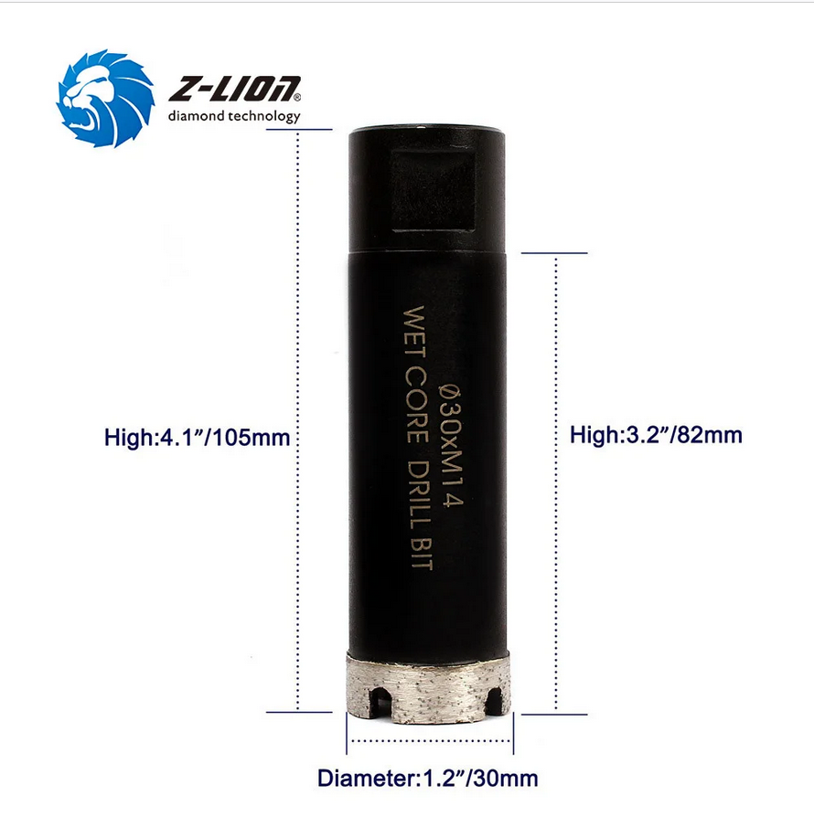 1PC 30 mm Diamond Abrasive Block Hole Saw Tool, Cutter M14 Connection ...