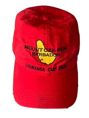 VTG 2005 MOUNT GAY RUM BARBADOS LEUKEMIA CUP RACING HAT/CAP RED ADULT ...