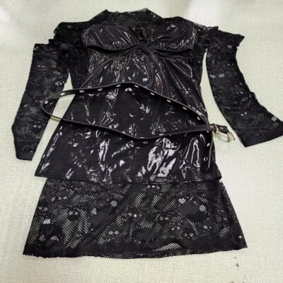 Gothic Black Punk Dress Set | eBay