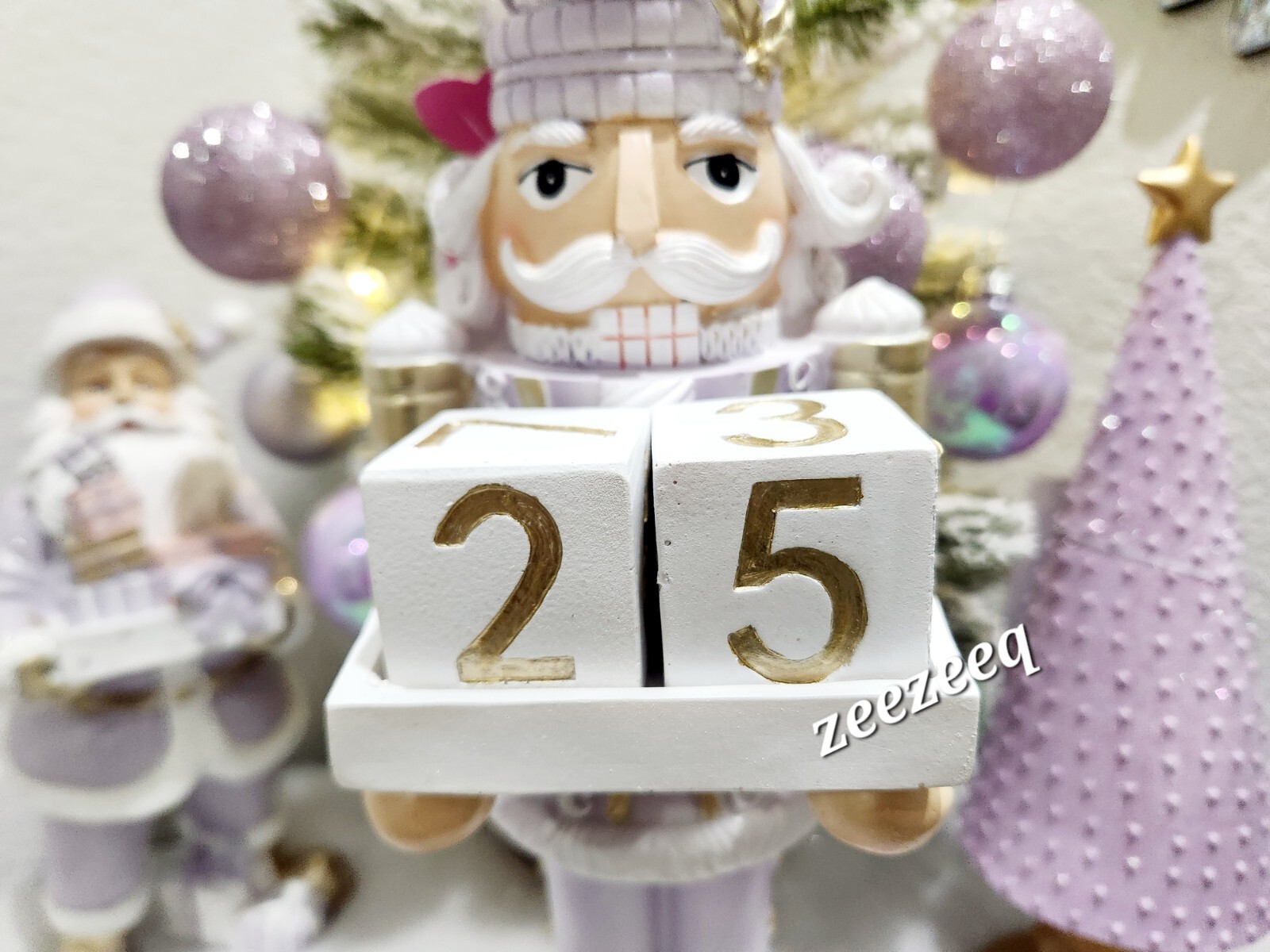 Peppermint Square Pastel Lavender Countdown Calendar Christmas ...