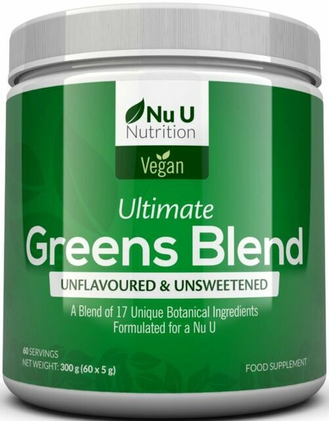 Nu U Nutrition Super Greens Powder 17 Superfoods Powder, 60 Servings ...