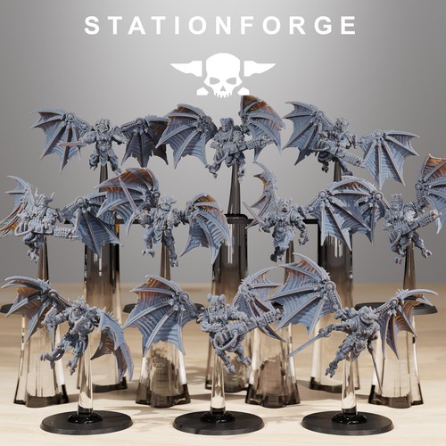 Stationforge Miniatures Pythonicus Flyers Tabletop Sci Fi Grim Dark ...
