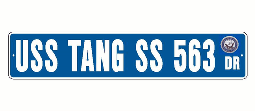 USS TANG SS 563 Street Sign 6 x 30 Military USN BW | eBay