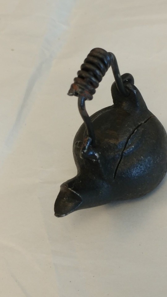 Lot 8X Name Card Holder USED Cast Iron Kettle name note holder table ...