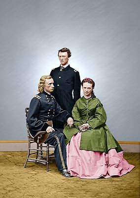 Medal Honor Custer General Libbie Thomas Color Photo Tinted Civil War ...