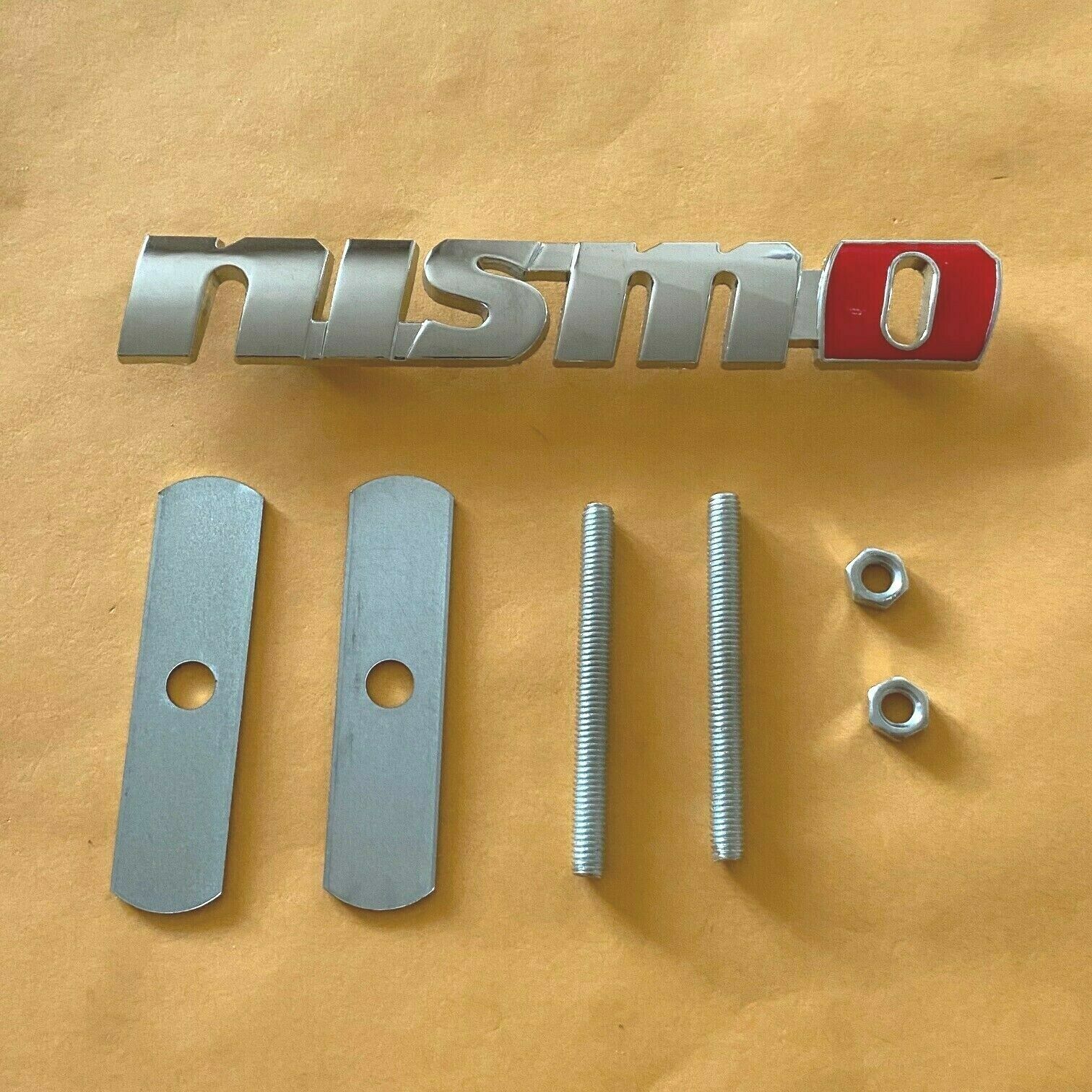 NEW JDM BLACK/RED N.S.M.O grill badge 3D Metal Racing Front