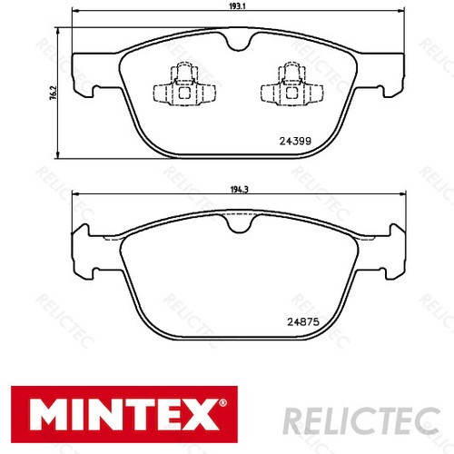 Front Brake Pads Set Volvo:XC60,XC90 I 1 30793943 31277334 | eBay