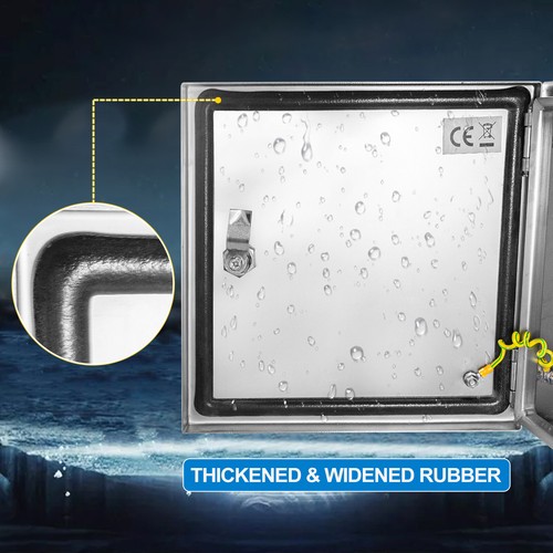 VEVOR 12x12x8" Stainless Steel Electrical Enclosure IP66 Wall Mount ...