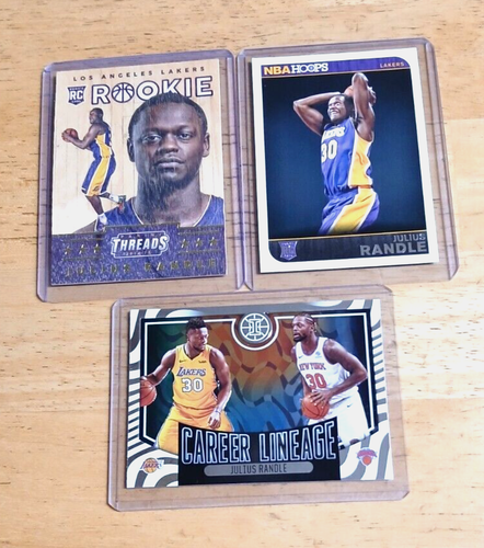Julius Randle Wolves LOT (3) 2014-15 Threads ROOKIE RC/Hoops RC/ Career ...