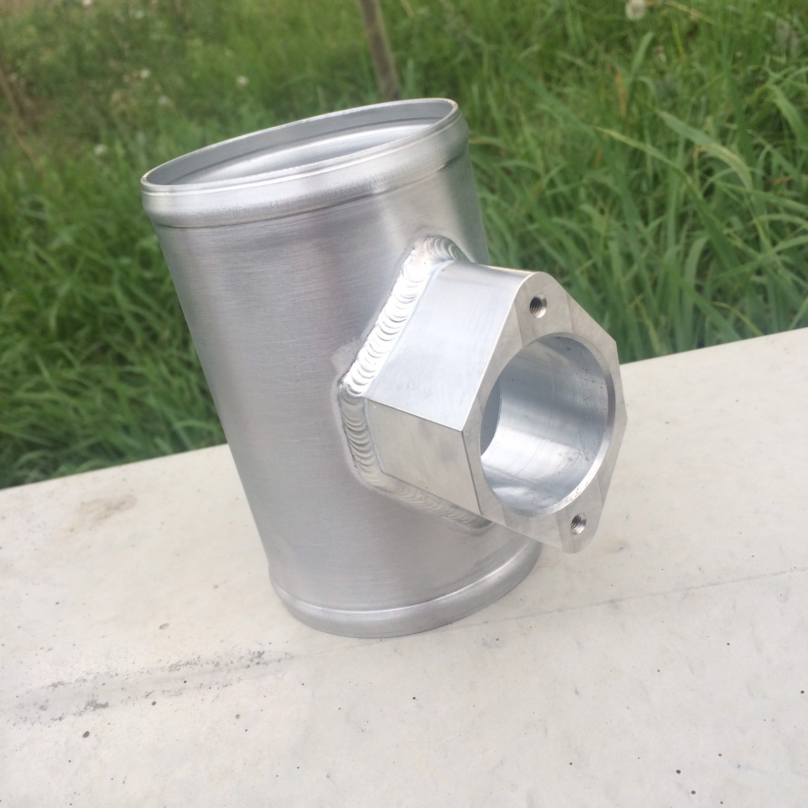 AGU / VR6 MAF Sensor Flange boss 76mm Conversion Aluminium GTI VW 1.8t ...