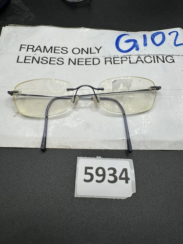 Marchon Airlock 2 760/3 24 Blue Rimless Eyeglasses Frames 50-21 140 ...
