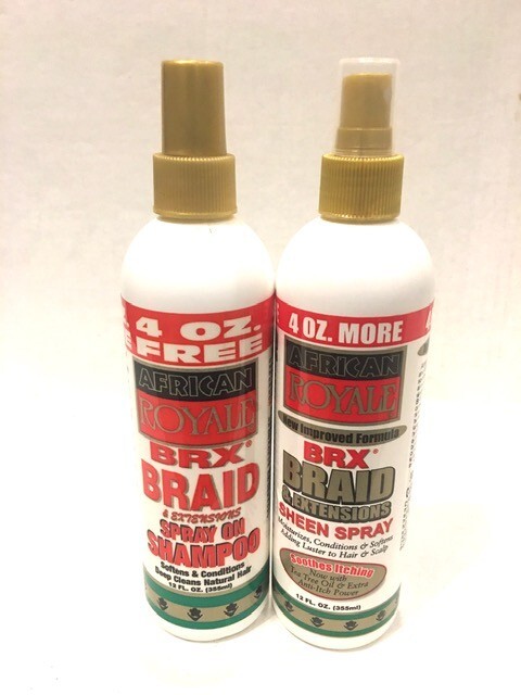 Original African Royale Braid & Extention Sheen Spray And Shampoo 12 Oz ...