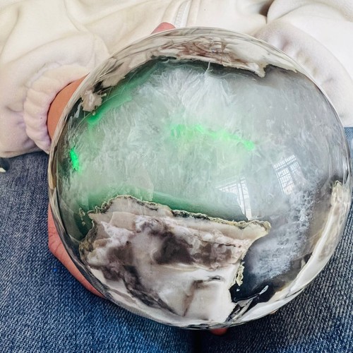 5.39LB Natural volcanic agate crystal cave ball polishing and healing ...