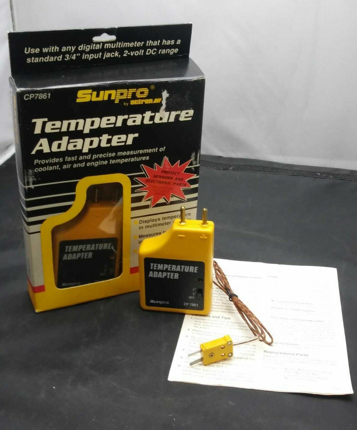 NOS Sunpro Multimeter Temperature Adapter CP7861 CHEVY GM FORD HOT ROD ...