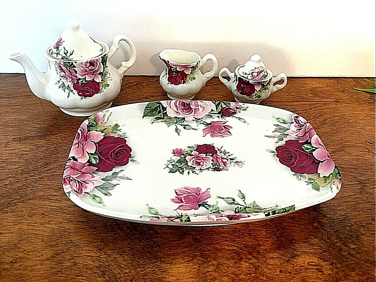 Crownford Giftware Corp.-made In England-Miniature Tea Set-Roses | eBay