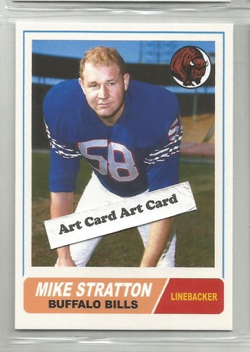 Mike Stratton Buffalo Bills 2022 Football Art Card | eBay
