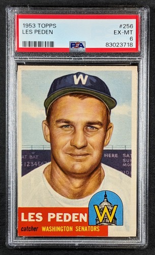 1953 Topps Baseball #256 Les Peden Washington Senators PSA EX-MT 6 | eBay