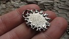 Spirograph Oval Pendant Rhodium Silver Plated 10x14mm Vertical (pkg 3 ...
