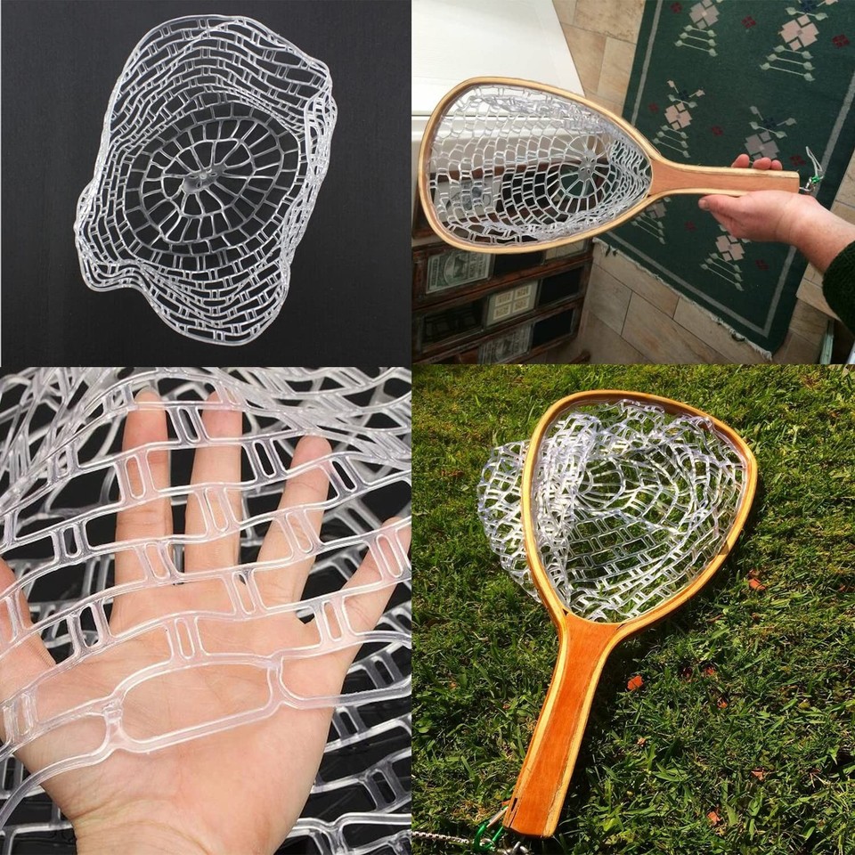 Transparent Rubber Fishing Net, Fly Fishing Landing Net Replacement ...